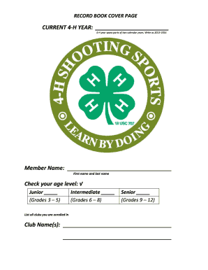 Fillable Online RECORD BOOK COVER PAGE - Extension Fax Email Print ...