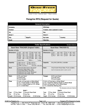 Fillable Online RFQ in PDF Format - Peregrine, Inc. Fax Email Print ...
