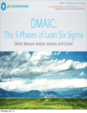 Fillable Online DMAIC: The 5 Phases of Lean Six Sigma Fax Email Print ...