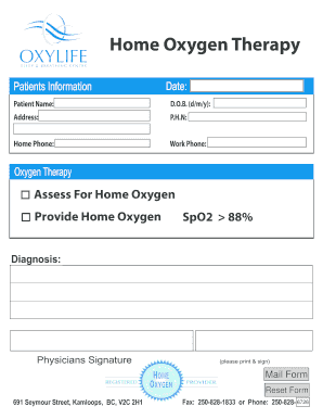 Fillable Online sleepapneabc HOME OXYGEN g i ste r e e R d Home Oxygen ...
