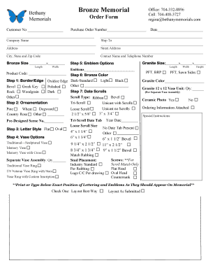 Fillable Online Bethany B Office: 704-332-8896 Or Cell:... Fax Email ...