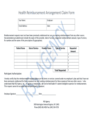 Fillable Online Reimbursement requests must not have been previously ...