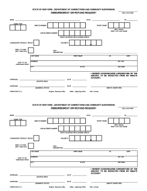 Fillable Online doccs ny STATE OF NEW YORK - DEPARTMENT OF CORRECTIONS ...