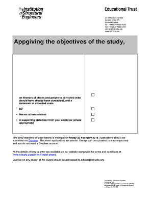 Fillable Online IStructE Educational Trust Template Fax Email Print ...