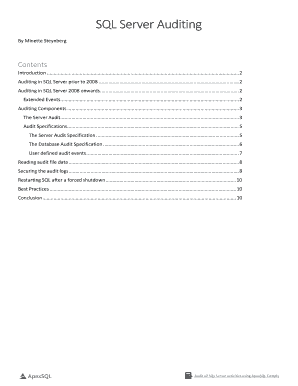 Fillable Online SQL Server Auditing Fax Email Print - pdfFiller
