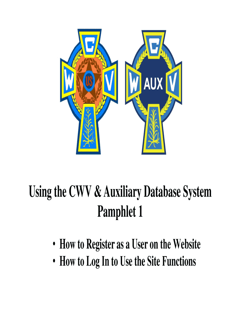 Fillable Online cwvusa Using the CWV & Auxiliary Database System ...