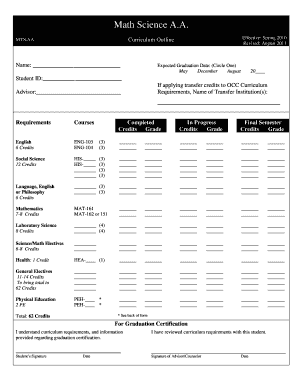 Fillable Online Math Science AA - Students Fax Email Print - pdfFiller