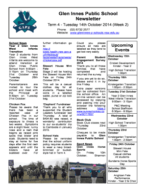 Fillable Online gleninnes-p schools nsw edu Glen Innes Public School ...