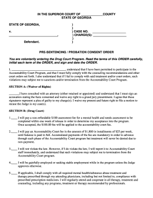 Fillable Online IN THE SUPERIOR COURT OF COUNTY STATE OF GEORGIA STATE ...