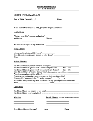 Fillable Online Date of Birth: (mm/dd/yyyy) Race: YES Medications Fax Email Print - pdfFiller