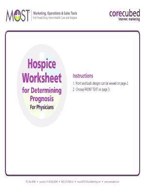 Fillable Online Hospice Worksheet Instructions - ... Fax Email Print ...