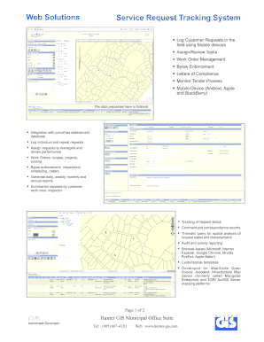 Fillable Online Service Request Tracking System Fax Email Print - pdfFiller