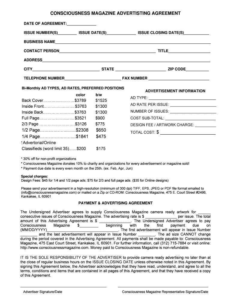 Fillable Online DATE OF AGREEMENT: ISSUE NUMBER(S) ISSUE DATE(S) ISSUE ...