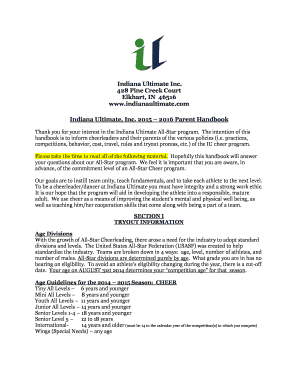 Fillable Online Indiana Ultimate Inc Fax Email Print - pdfFiller