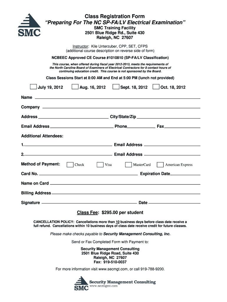 Fillable Online Preparing For The NC SPFA/LV Electrical Examination Fax Email Print - pdfFiller