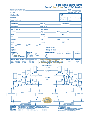 Fillable Online Foot Caps Order Form - JOBST Elvarex Plus Fax Email ...