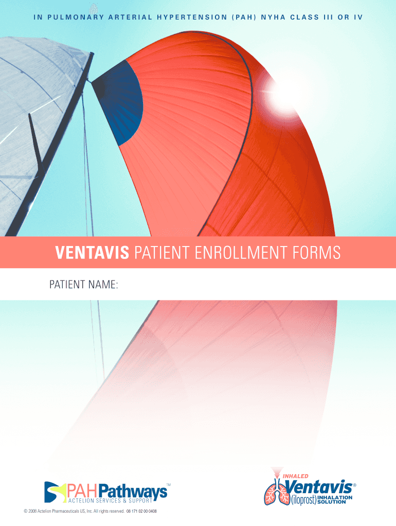 Fillable Online VENTAVIS PATIENT ENROLLMENT FORMS Fax Email Print ...