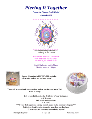 Fillable Online There will be great food, games, prizes, a silent ...