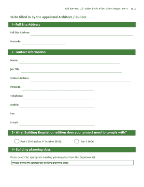 Fillable Online hrsservices co SBEM & EPC Information Request Form Fax ...