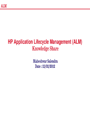 Fillable Online HP Application Lifecycle Management (ALM) Fax Email ...