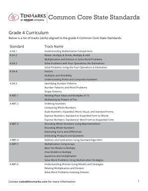 Fillable Online Grade 4 Curriculum Fax Email Print - pdfFiller
