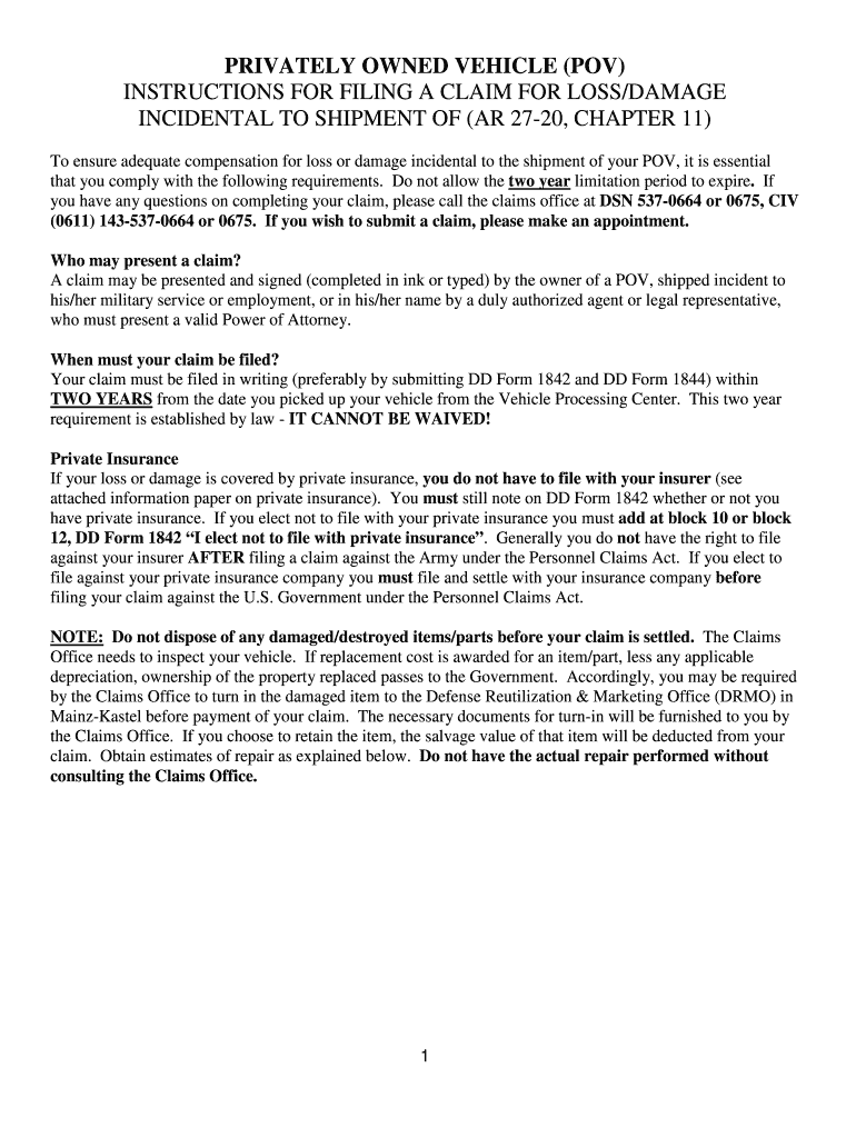 Fillable Online wiesbaden army PRIVATELY OWNED VEHICLE (POV ...