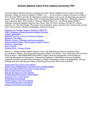 Fillable Online 64 140 157 Anthem Medical Claim Form Indiana University ...