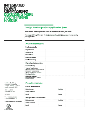 Fillable Online integrateddesign sa gov Design Review project ...