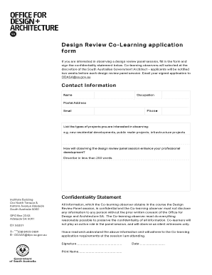 Fillable Online integrateddesign sa gov Design Review Co-Learning ...
