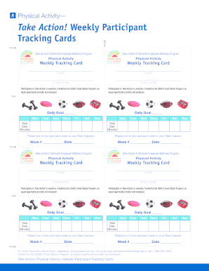 Fillable Online takeactionca cdph ca Take Action! Weekly Participant ...
