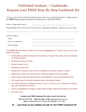 Fillable Online Kit Request Form - Published Authors Fax Email Print ...
