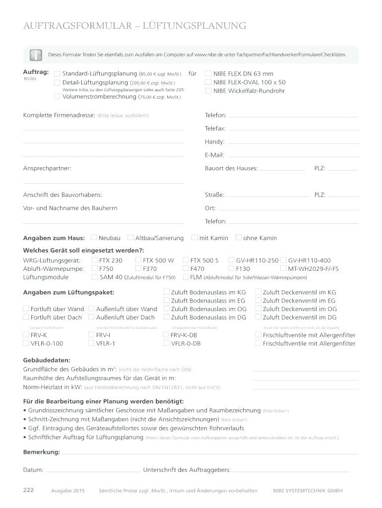 Fillable Online nibe Dieses Formular finden Sie ebenfalls zum Ausfllen ...