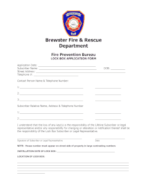 Fillable Online Brewster Fire & Rescue Department Fax Email Print - pdfFiller