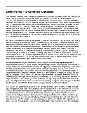 Fillable Online . Download Letter Forms 110 Complete Alphabets for free ...