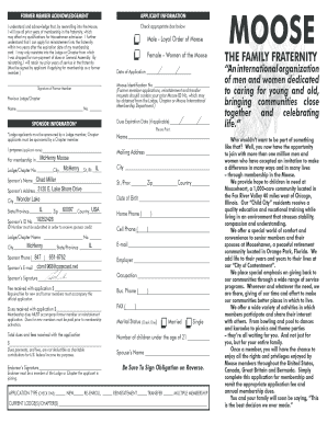 Fillable Online Moose Membership Includes Many Value Added Fax Email ...
