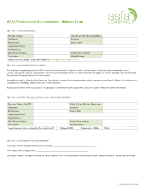 Fillable Online superannuation asn ASFA Professional Accreditation ...