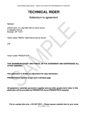 Fillable Online mmdg Socrates Sample Tech Rider - bMMDGb - mmdg Fax ...