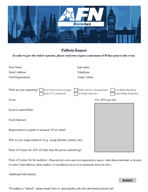 Fillable Online afneurope News Story/Event Coverage Public Service ...