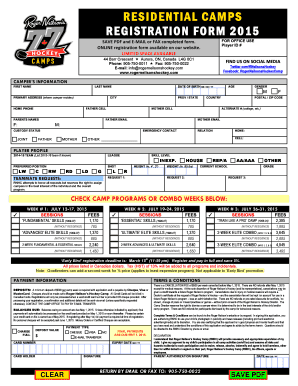Fillable Online 2015 RES bCAMPSb Registration Form Fax Email Print ...
