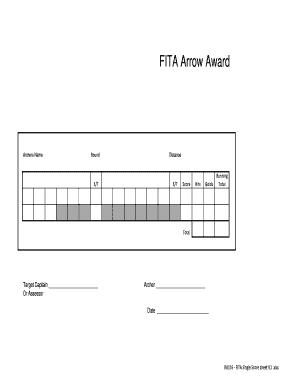 Fillable Online readingarchers org RA116 - FITA Single Score sheet V1 ...