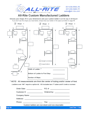 Fillable Online All-Rite Custom Manufactured Ladders Fax Email Print ...
