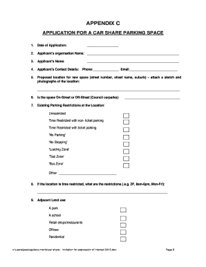 Fillable Online Appendix c - Leichhardt Municipal Council Fax Email ...