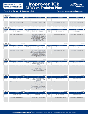 Fillable Online 12 Week Training Plan Fax Email Print - pdfFiller