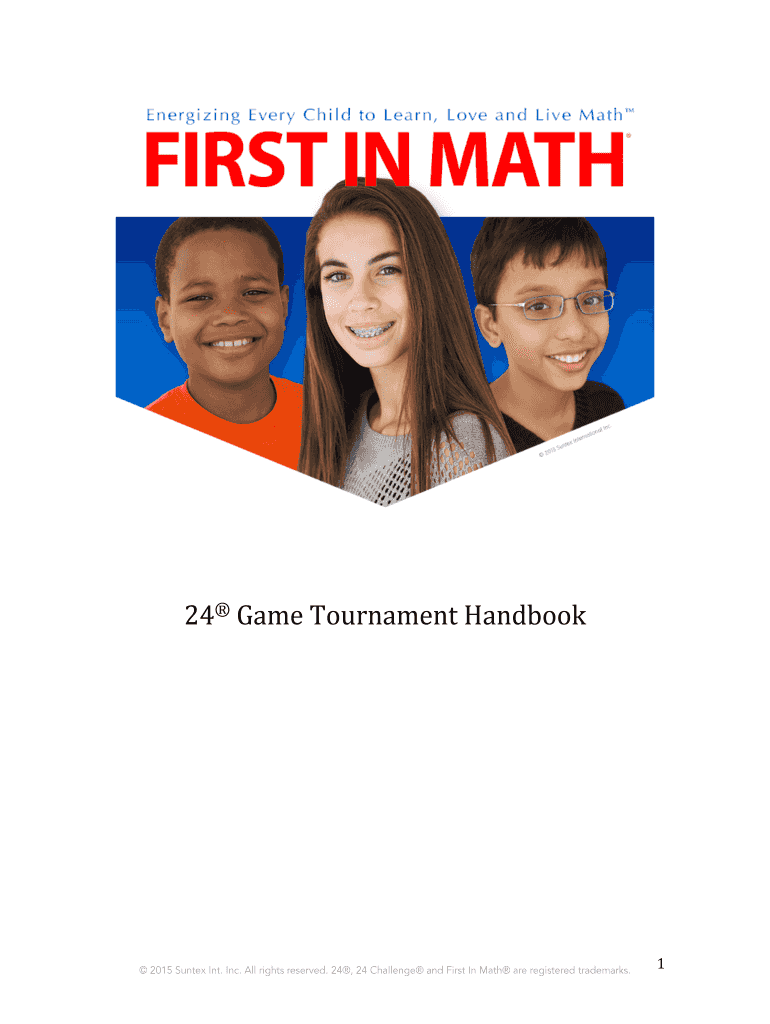Fillable Online 24, 24 Challenge and First In Math are registered ...