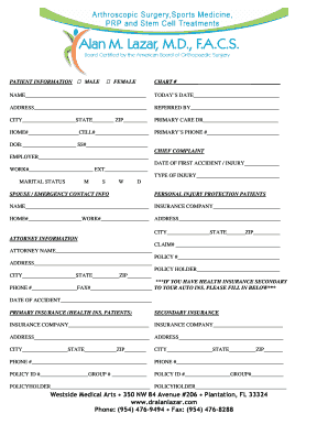 Fillable Online 1. New Patient Information Sheet Fax Email Print ...