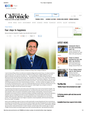 Fillable Online Sunday Chronicle Fax Email Print - pdfFiller