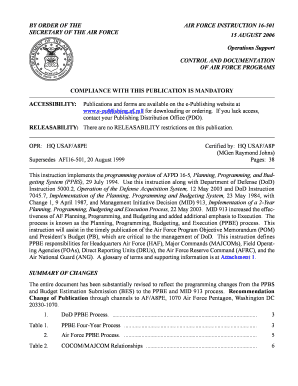 Afi 16 501 - Fill Online, Printable, Fillable, Blank | pdfFiller