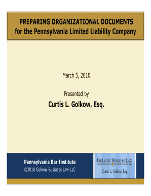 Fillable Online PREPARING ORGANIZATIONAL DOCUMENTS Fax Email Print ...