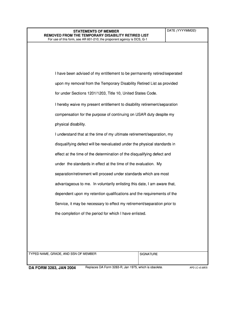 Fillable Online apd army STATEMENTS OF MEMBER REMOVED FROM THE ...