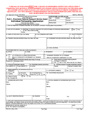 Fillable Online grants nih PHS 416-1fp1 (Rev. 3/16), Face Page, Form ...